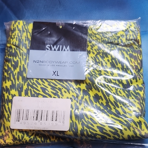 N2N Bodywear | Swim | N2n Mens Yellow Black Pattern Swim Brief Bikini ...